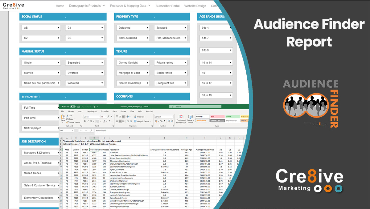 Single Audience Finder Report - Cre8ive Demographics
